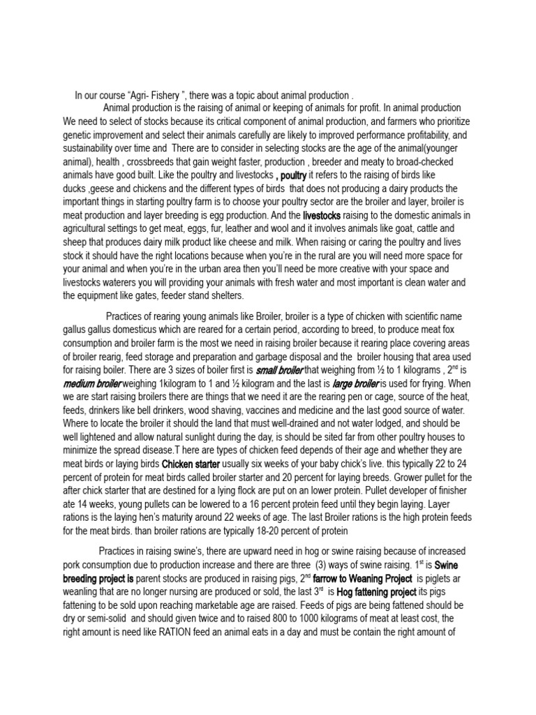 Animal Production | PDF