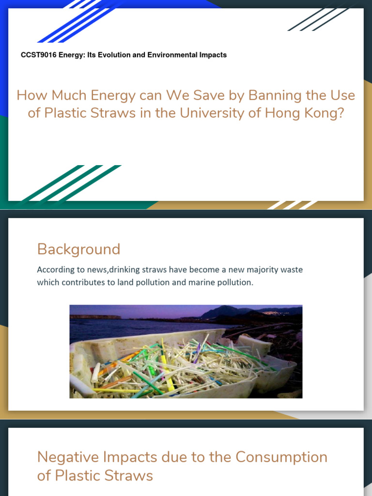 Energy Savings from Banning Plastic Straws | PDF | Science & Mathematics