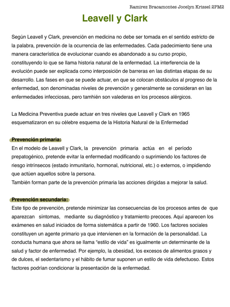 Leavell y Clark | PDF | Autosuperación