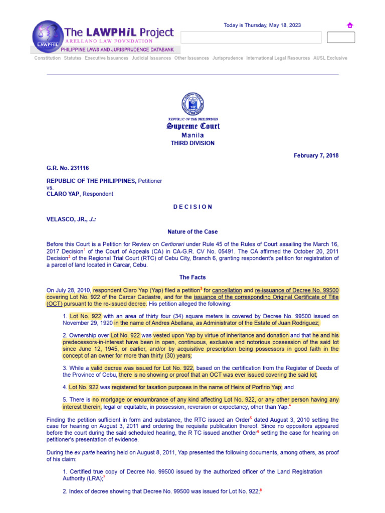 Legal Land Ownership Dispute | PDF