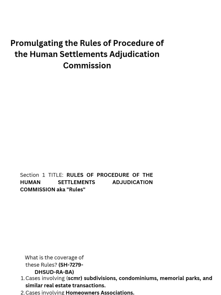 L2&3 - HSAC-Rules-of-Procedure-Part-1 | PDF | Lawsuit | Complaint