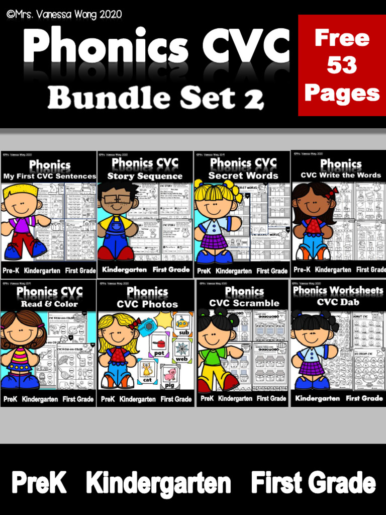 CVC Worksheets by Mrs. Wong | PDF