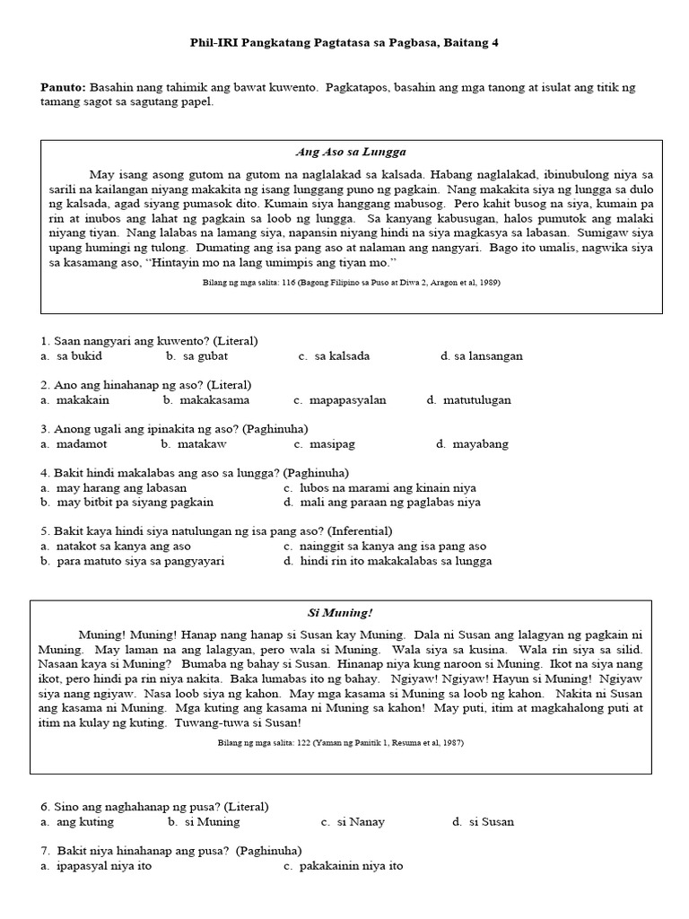 Grade 4 Filipino | PDF