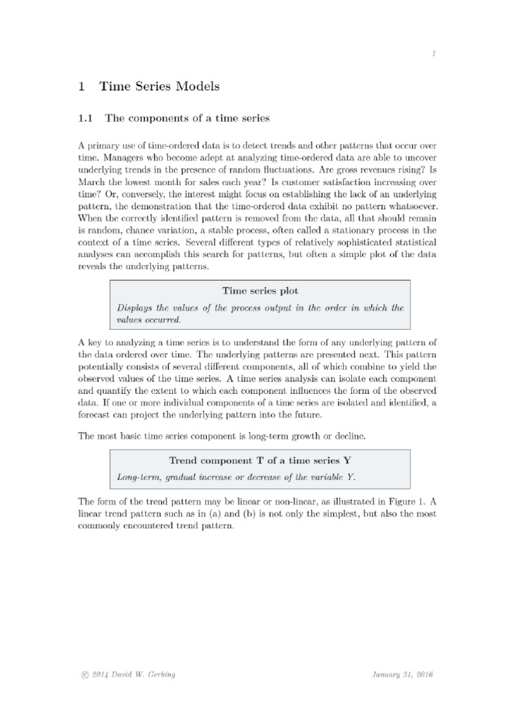 Component of Time Series | PDF