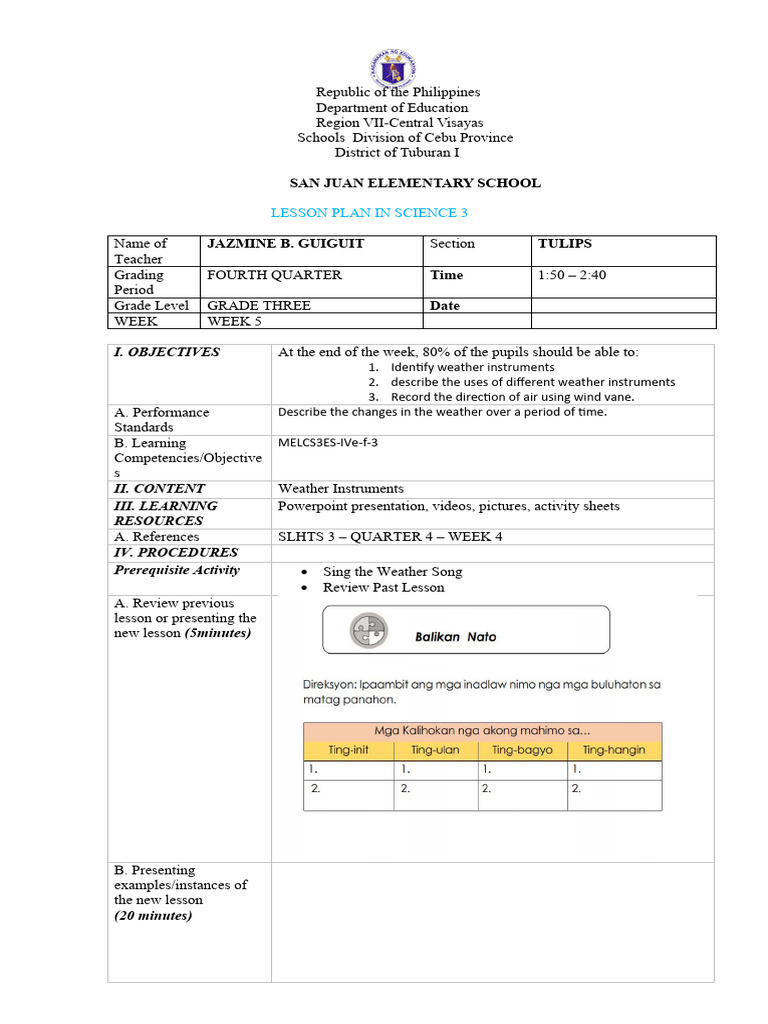 Science 3 - Q4 - W6 | PDF