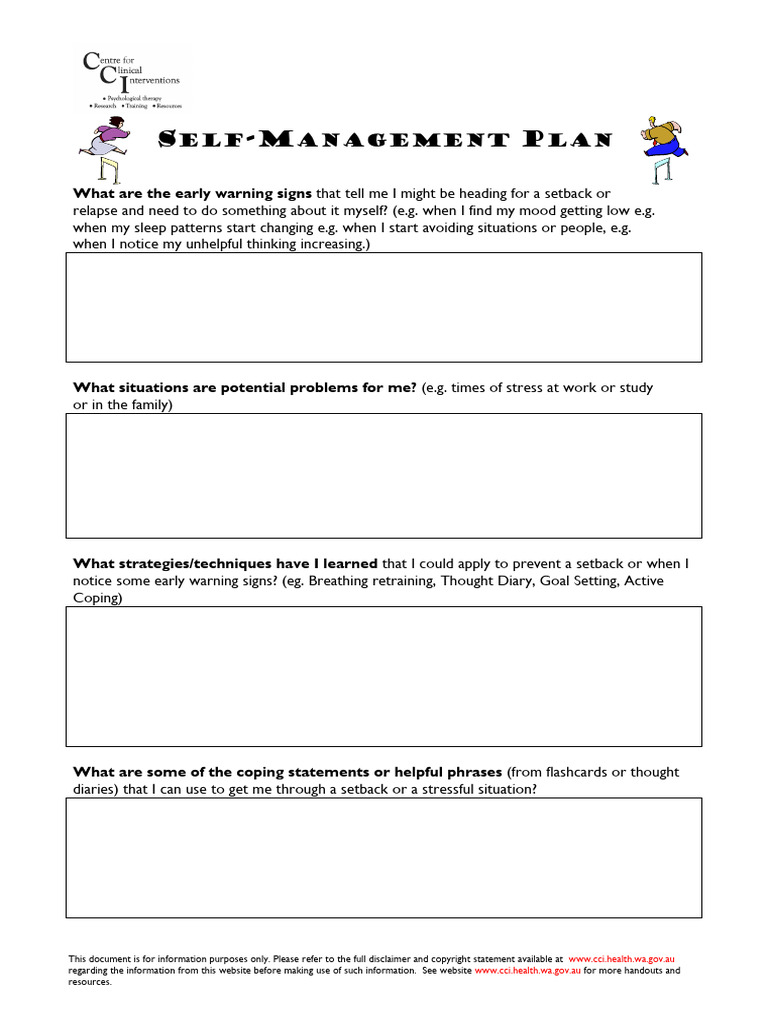 Self Management Plan | PDF