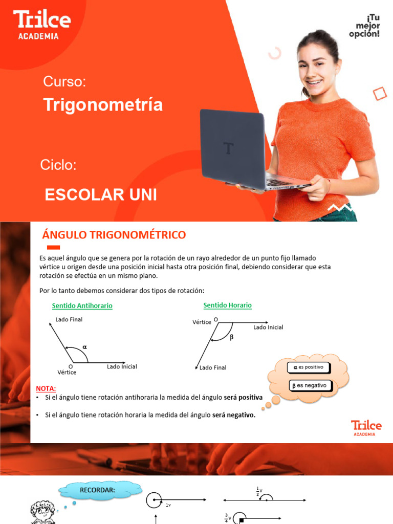 Sistemas de Medicion Angular - ESCOLARES UNI | PDF Sistemas de Medicion Angular - ESCOLARES UNI | PDF