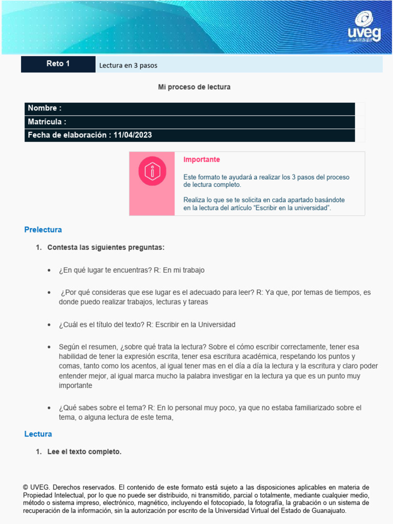 Proceso de Lectura en 3 Pasos | PDF | Aprendizaje | Comunicación humana