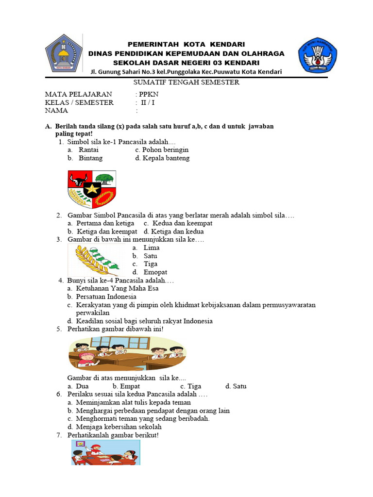 Soal PKN Sts Kumer | PDF | Karier & Perkembangan