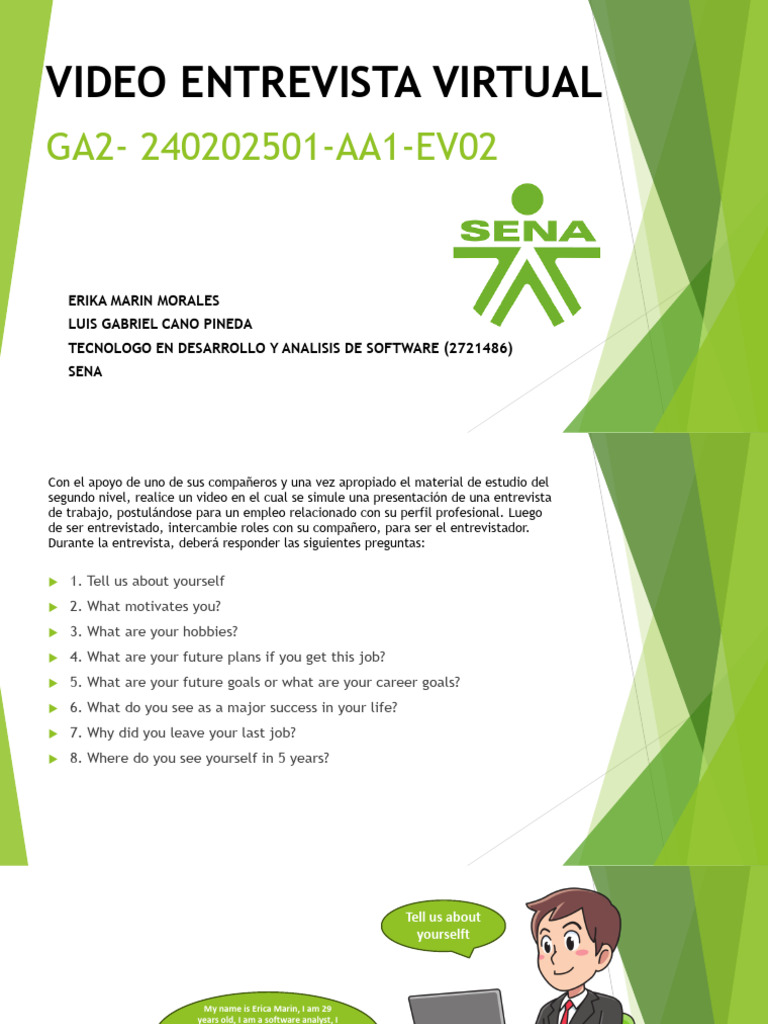 Video Entrevista Virtual Ga2 - 240202501-Aa1-Ev02 | PDF