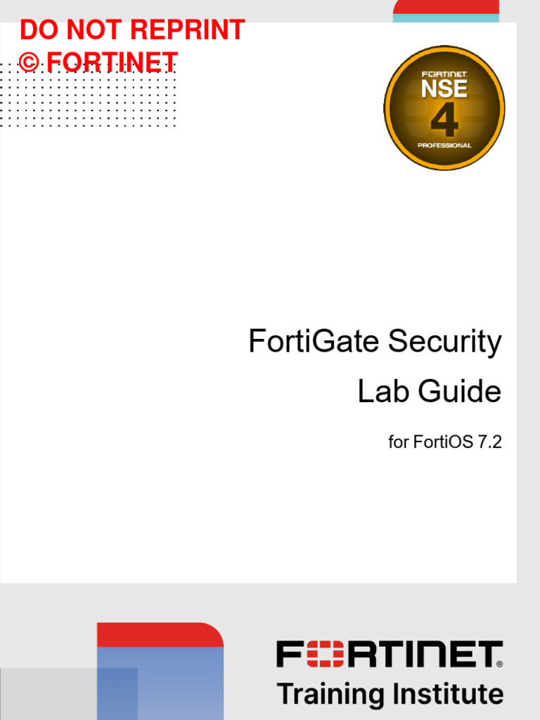 Fortinet Fortigate Security Lab Guide For Fortios 72 | PDF | Computers