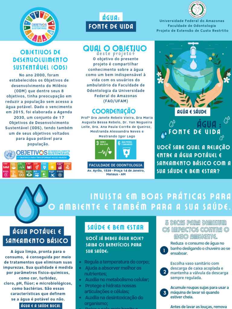 FOLDER - Água Fonte de vida | PDF | Flúor | Corpo humano