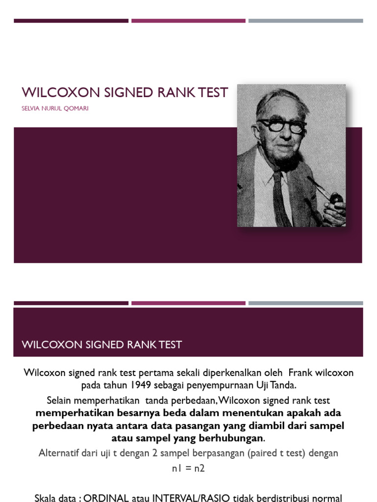Wilcoxon Signed Rank Test | PDF