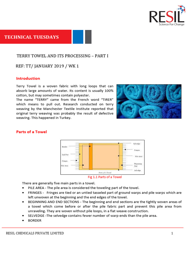 TT Terry Towel and Its Processing Part I | PDF