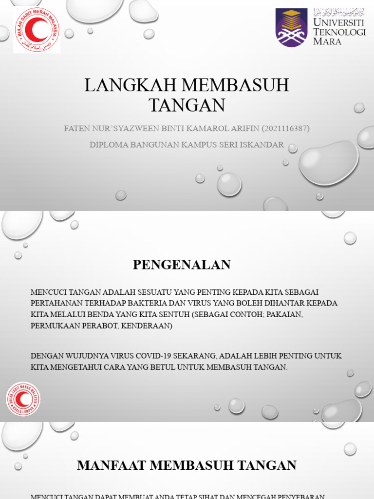 Langkah Membasuh Tangan | PDF | Kesehatan Holistik