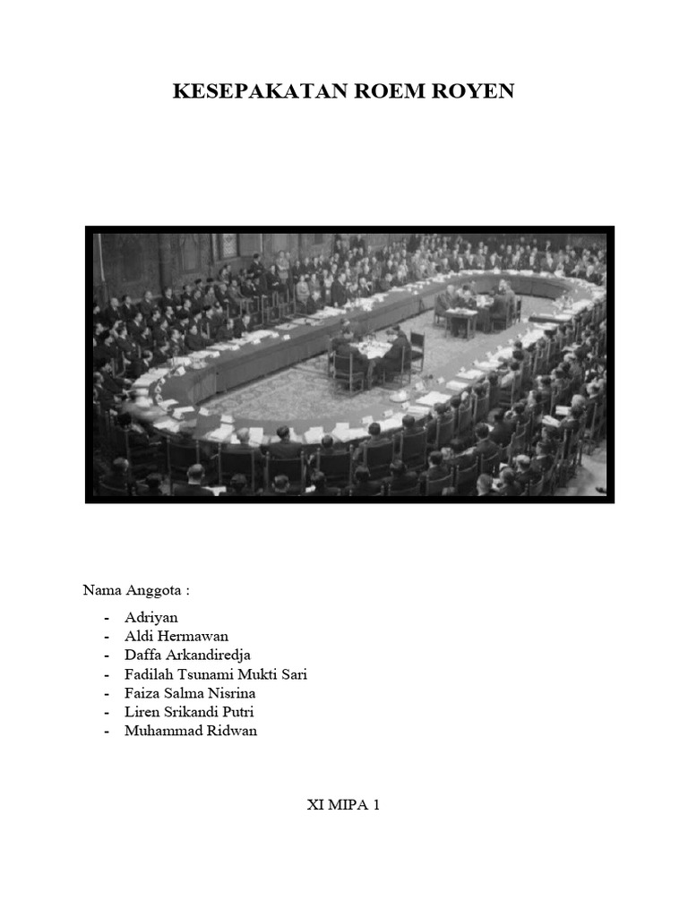 Kesepakatan Roem Royen | PDF | Sejarah