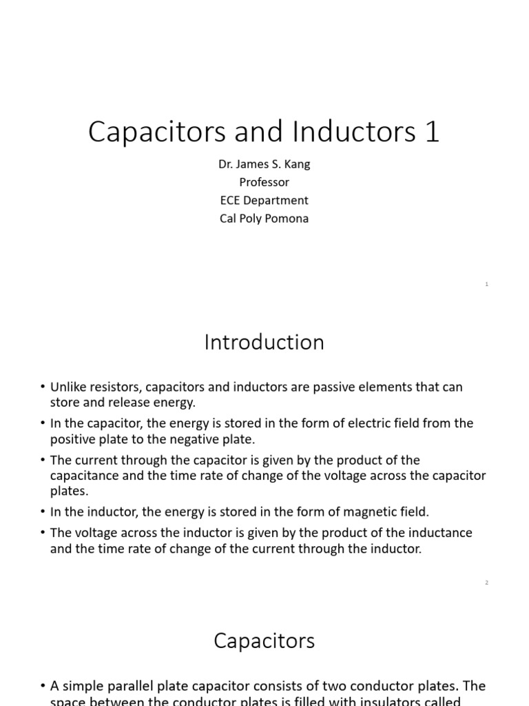 Capacitors and Inductors 1 | PDF