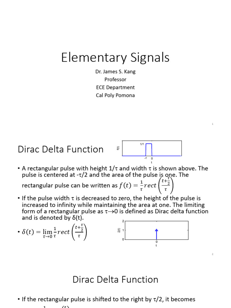 Elementary Signals | PDF