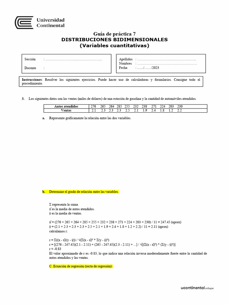 U2 - Semana 7 - Guía de Práctica 7 | PDF