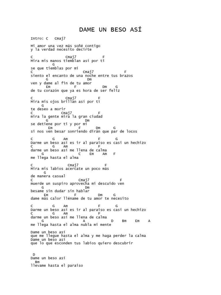 Dame Un Beso Así | PDF