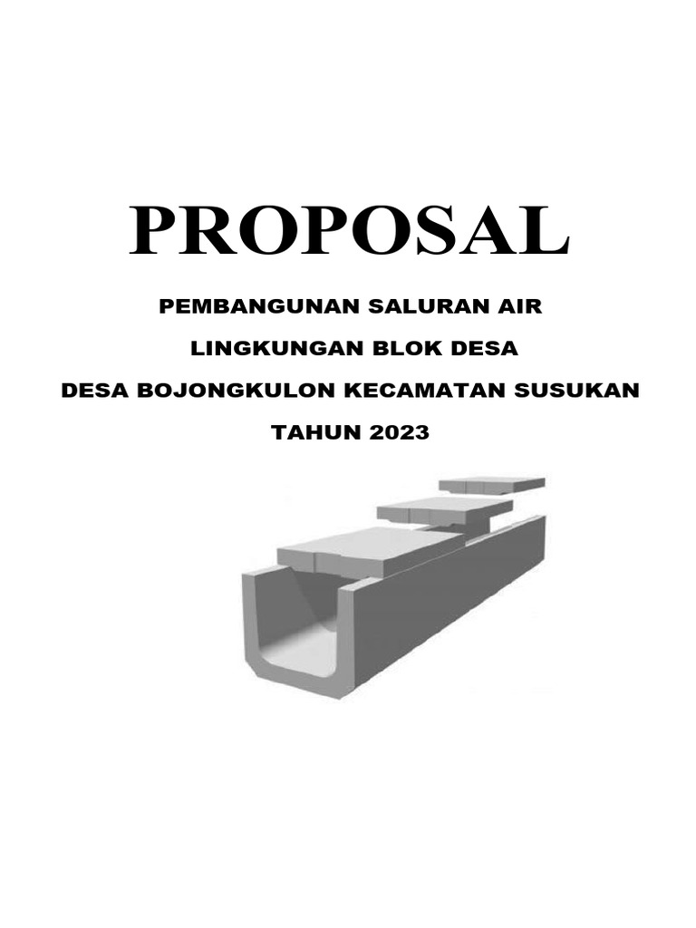 Proposal Drainase Bojongkulon | PDF
