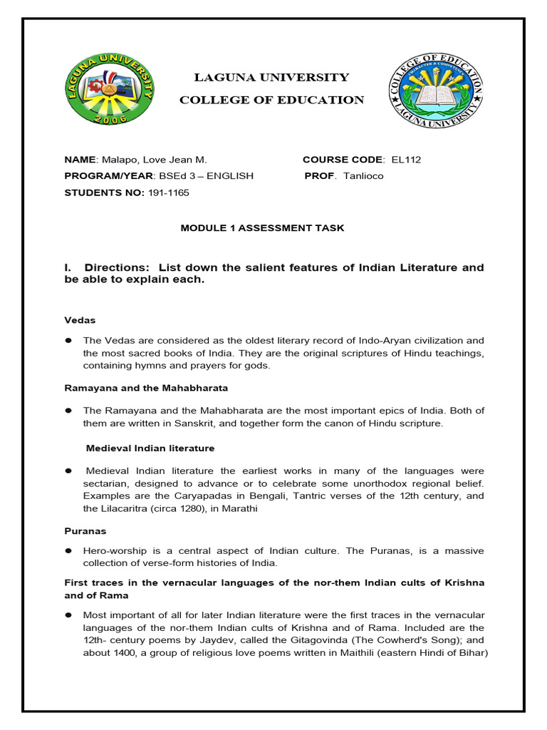 El112-Module1-Malapo, Love Jean M-Bsed3 English | PDF | History ...