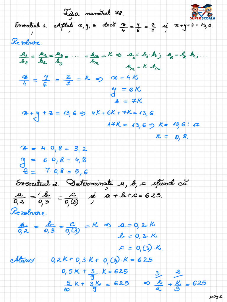 Fisa Mate 78 rezolvare | PDF