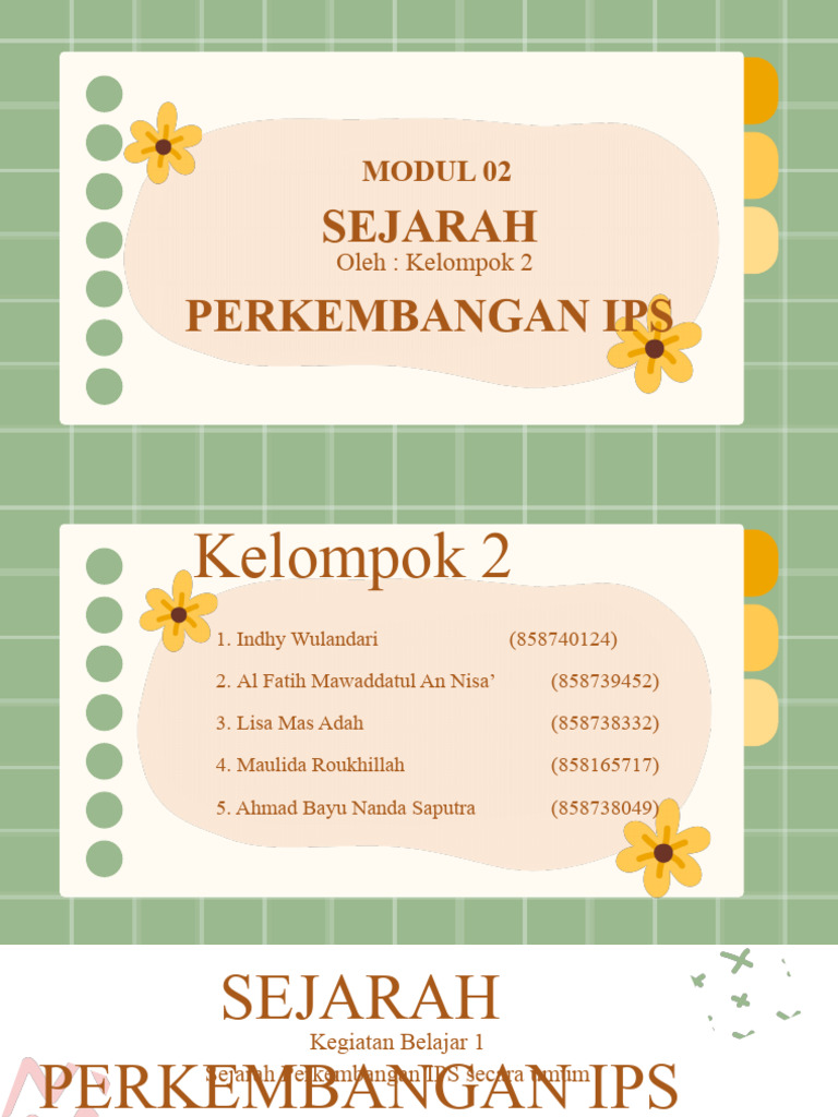 Modul 2 - Kelompok 2 (Sejarah Perkembangan IPS) | PDF