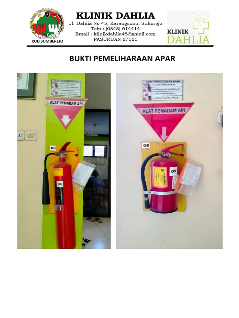 Bukti Pemeliharaan Apar | PDF