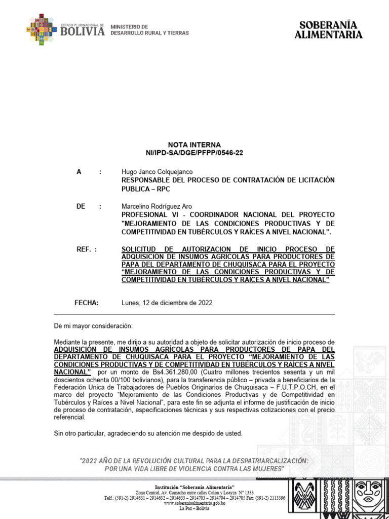Nota Interna | PDF | Bolivia | Economias