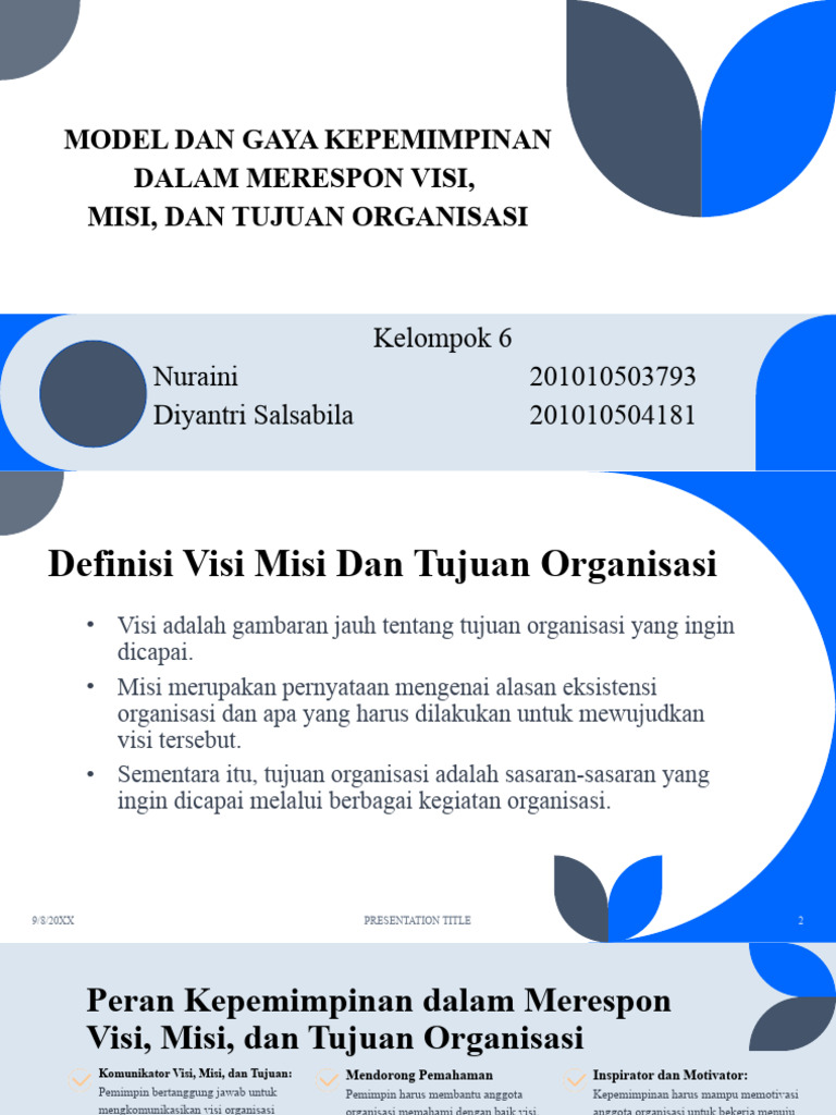 Model Dan Gaya Kepemimpinan Dalam Merespon Visi | PDF