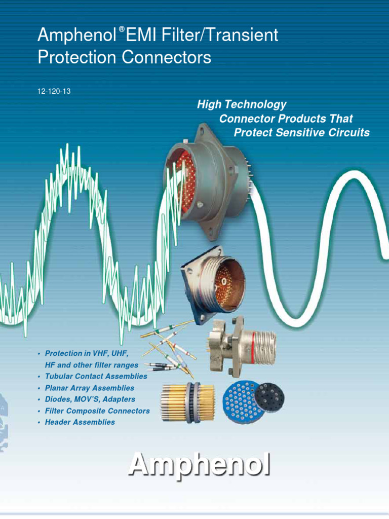 Amphenol EMI Filter/Transient Protection Connectors: High Technology ...