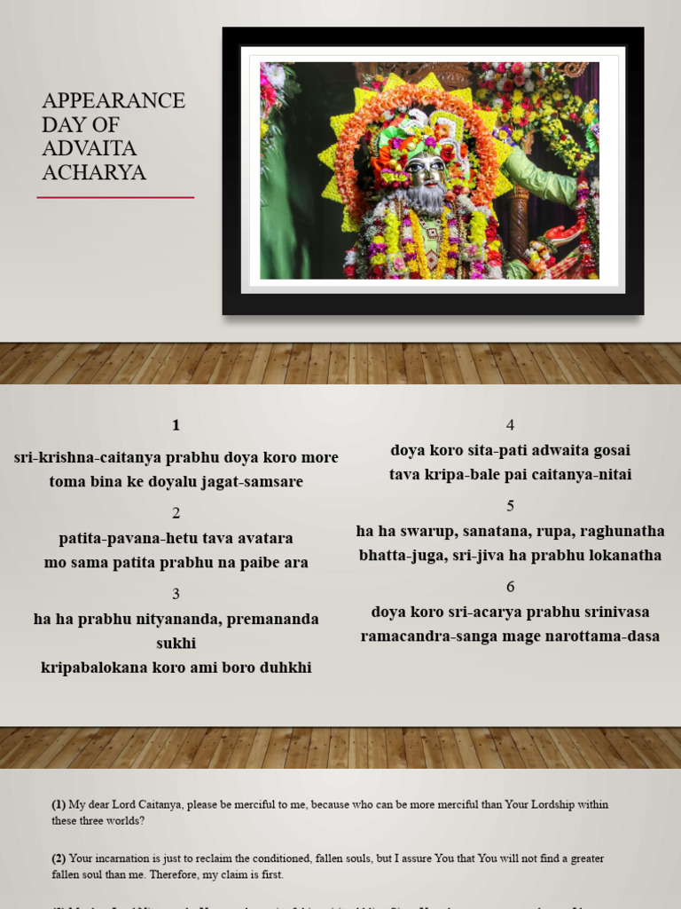 Appearance Day of Advaita Acharya | PDF