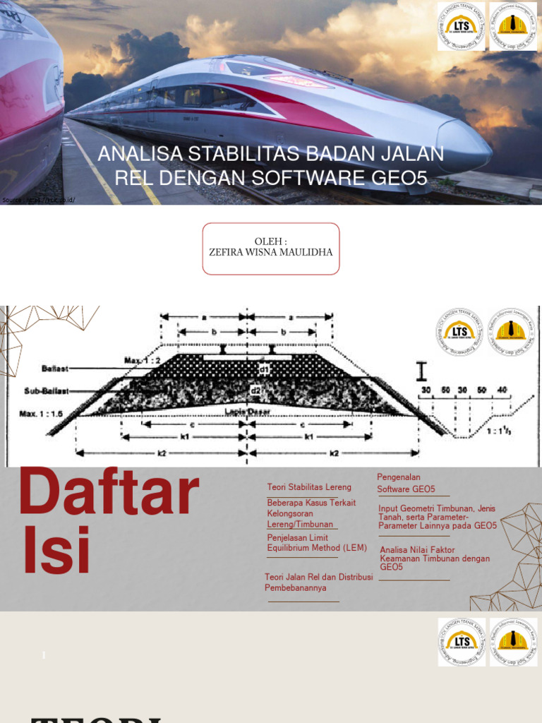 Analisa Stabilitas Lereng Badan Jalan Rel Dengan Software Geo5 | PDF ...