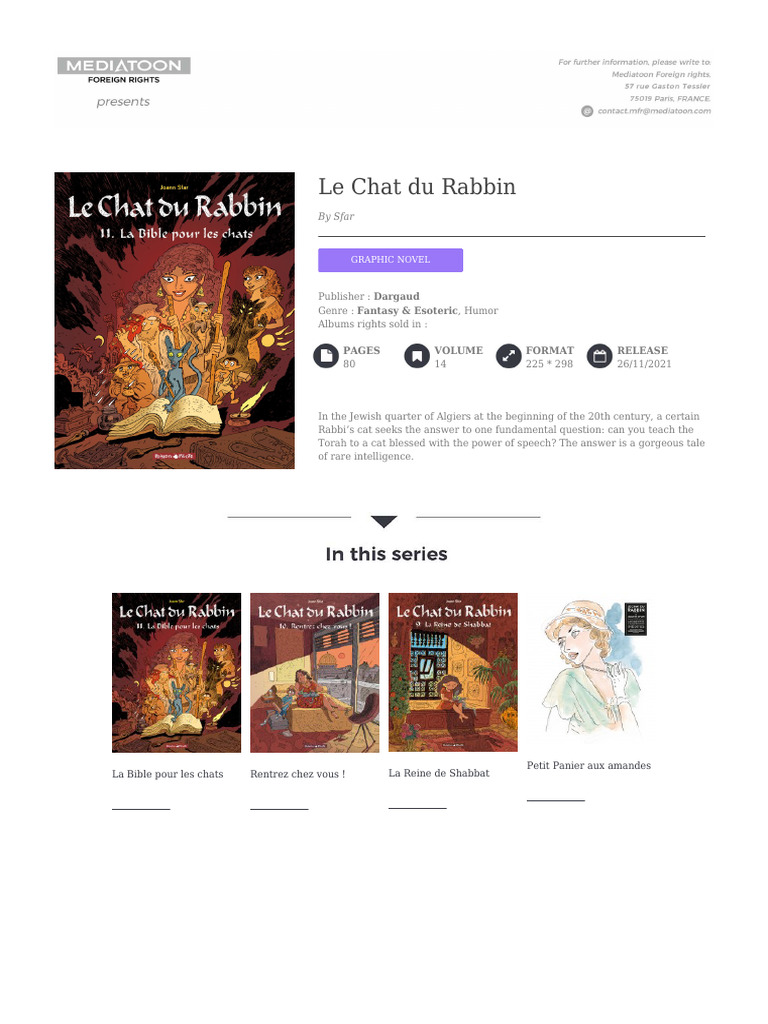 Le Chat Du Rabbin | PDF