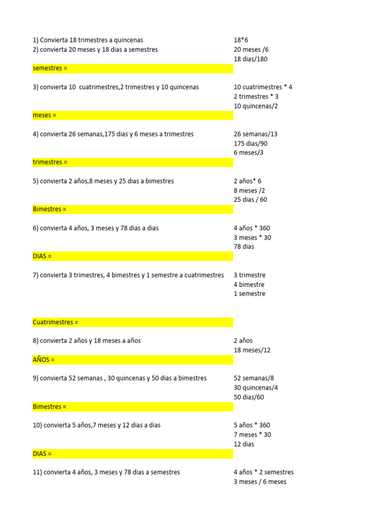 Tarea Conversion de Tiempo | PDF