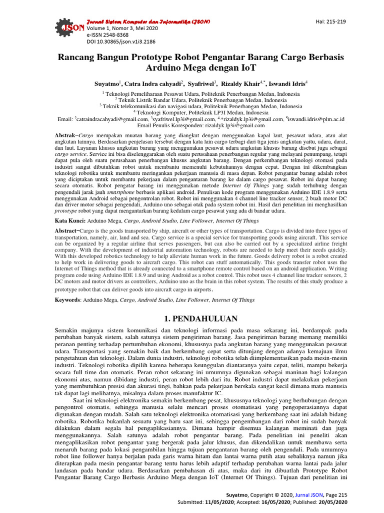 Rancang Bangun Prototype Robot Pengantar Barang Ca | PDF