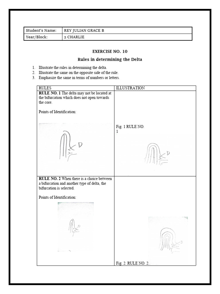 10 Learning Exercise Rules in determining the Delta | PDF