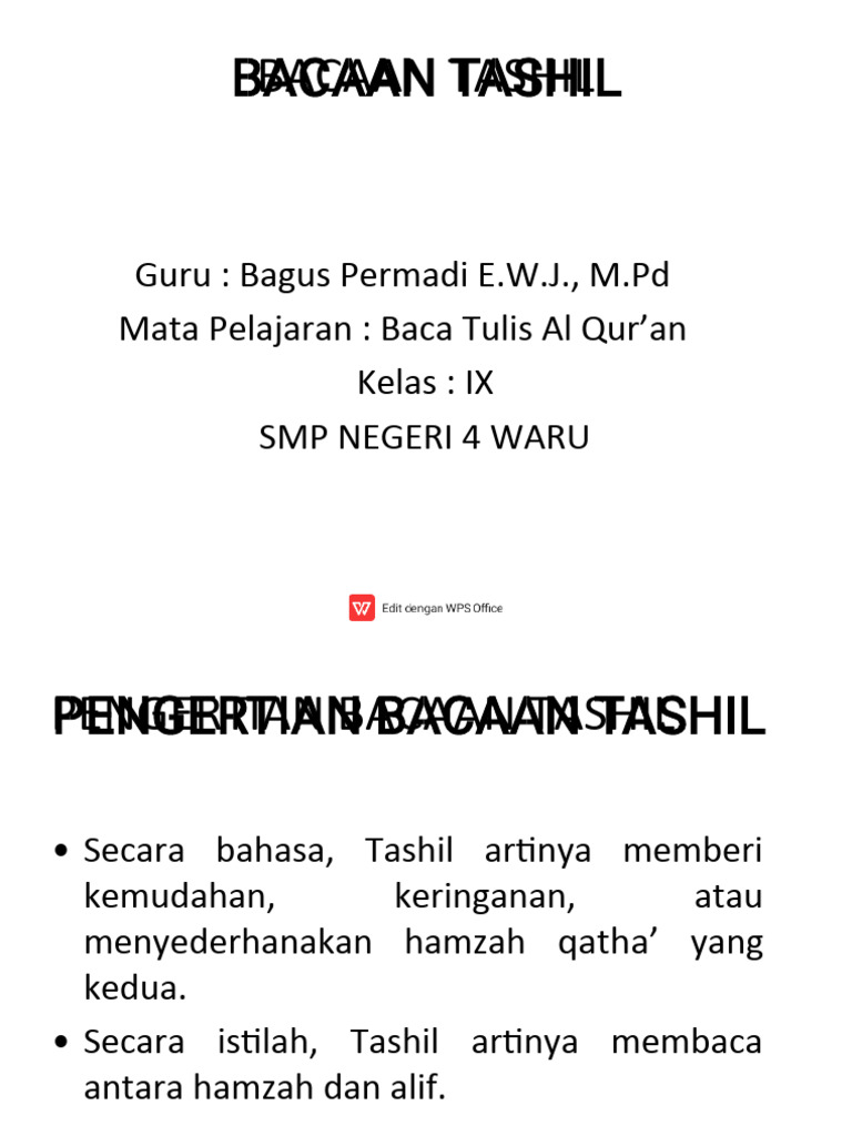 5. Bacaan Tashil | PDF