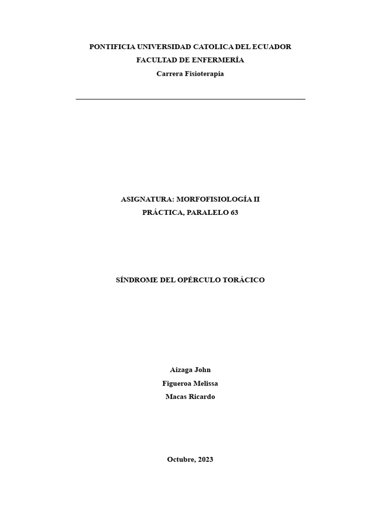 II Morfo Pract. Sindrome SOT | PDF | Ciencia y matemáticas