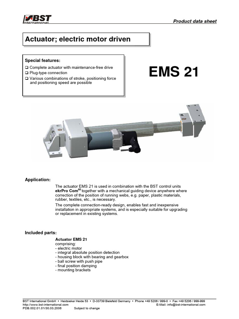 BSTe - EMS 21 Datasheet | PDF