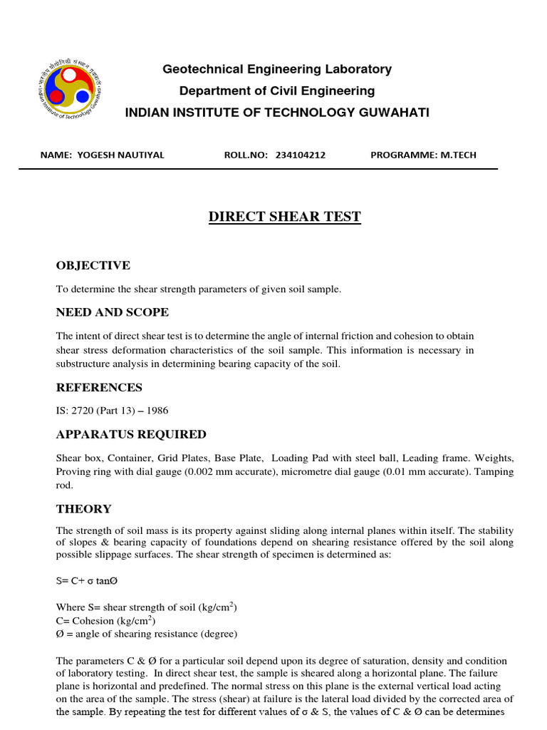 DST Test Report | PDF | Strength Of Materials | Stress (Mechanics)