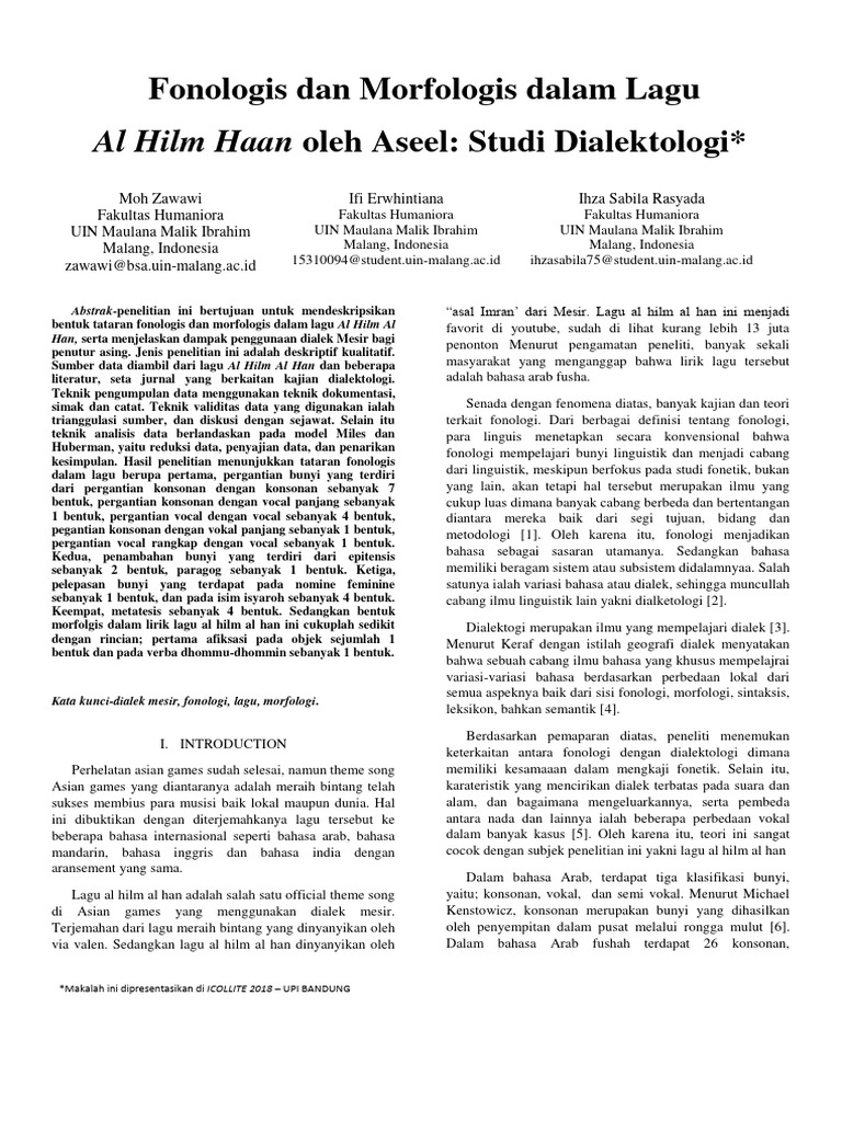 Pert XV - Contoh Analisa Dialek | PDF