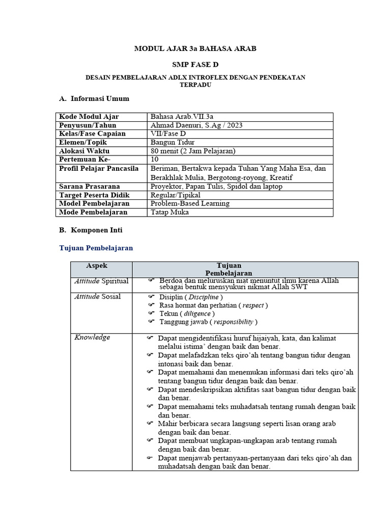 Modul Ajar Supervisi | PDF