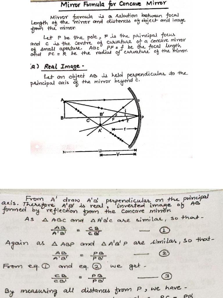Mirror Formula | PDF