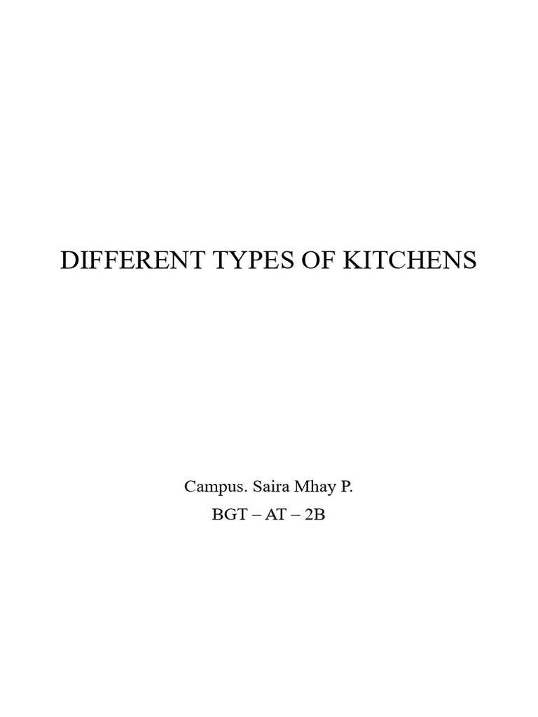 Different Types of Kitchens | PDF