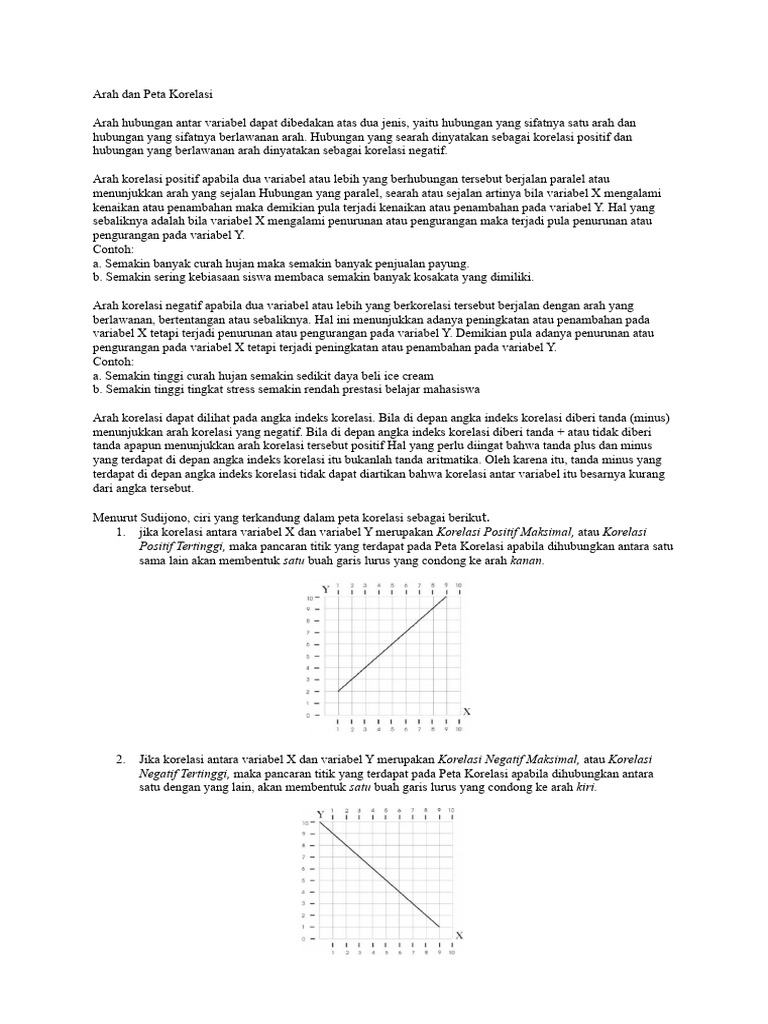 Arah dan Peta Korelasi | PDF