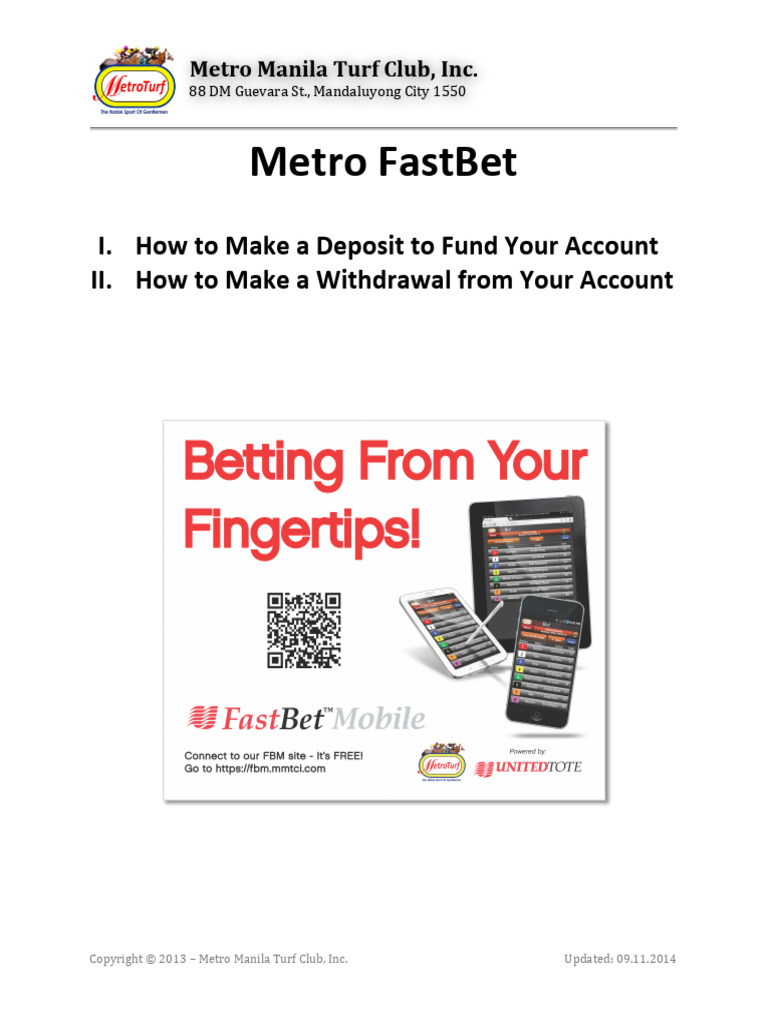 Metro FastBet How To Deposit or Withdraw | PDF