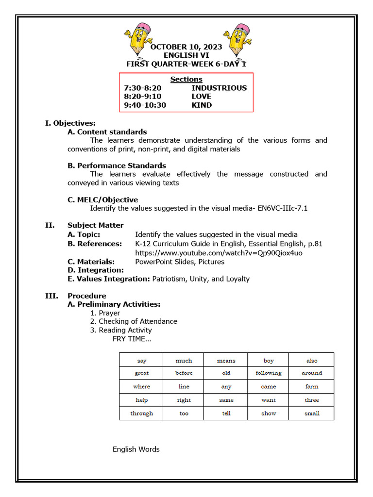 q1 w6 d2 Values Suggested | PDF