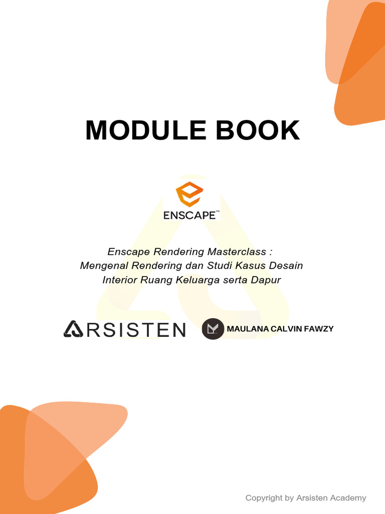MODULE BOOK Enscape Rendering Masterclass Mengenal Rendering Dan Studi Kasus Desain Interior ...